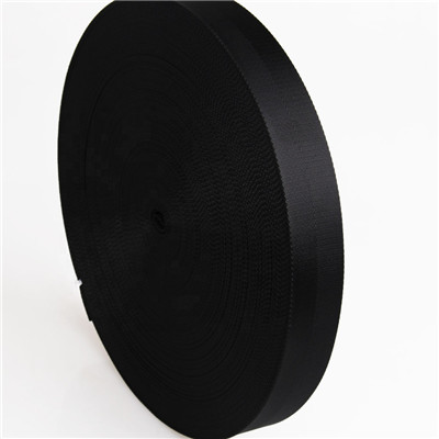 Eco-friendly black nylon twill herringbone webbing | webbing manufacturers